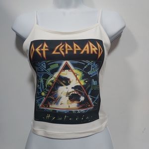 Tops | 2 Def Leppard Crop Top Def Leppard Shirt Def Leppard Tank 8s ...